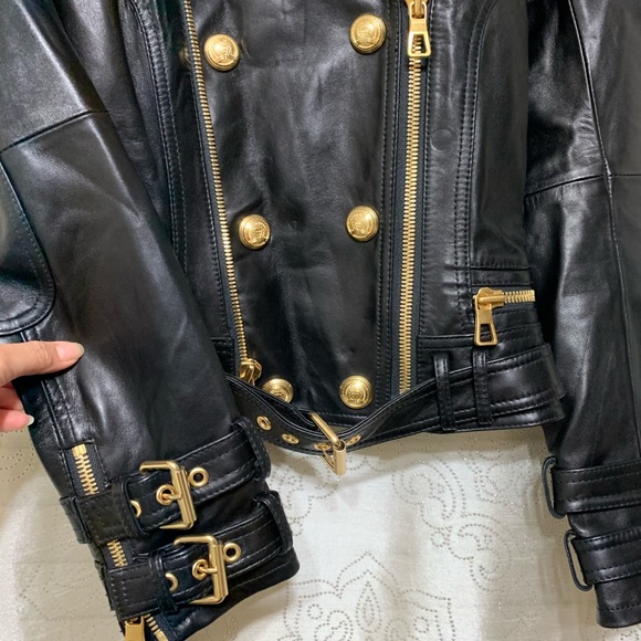 Balmain | Jackets & Coats | Balmain Hm Leather Jacket Rare Find Size 2 ...